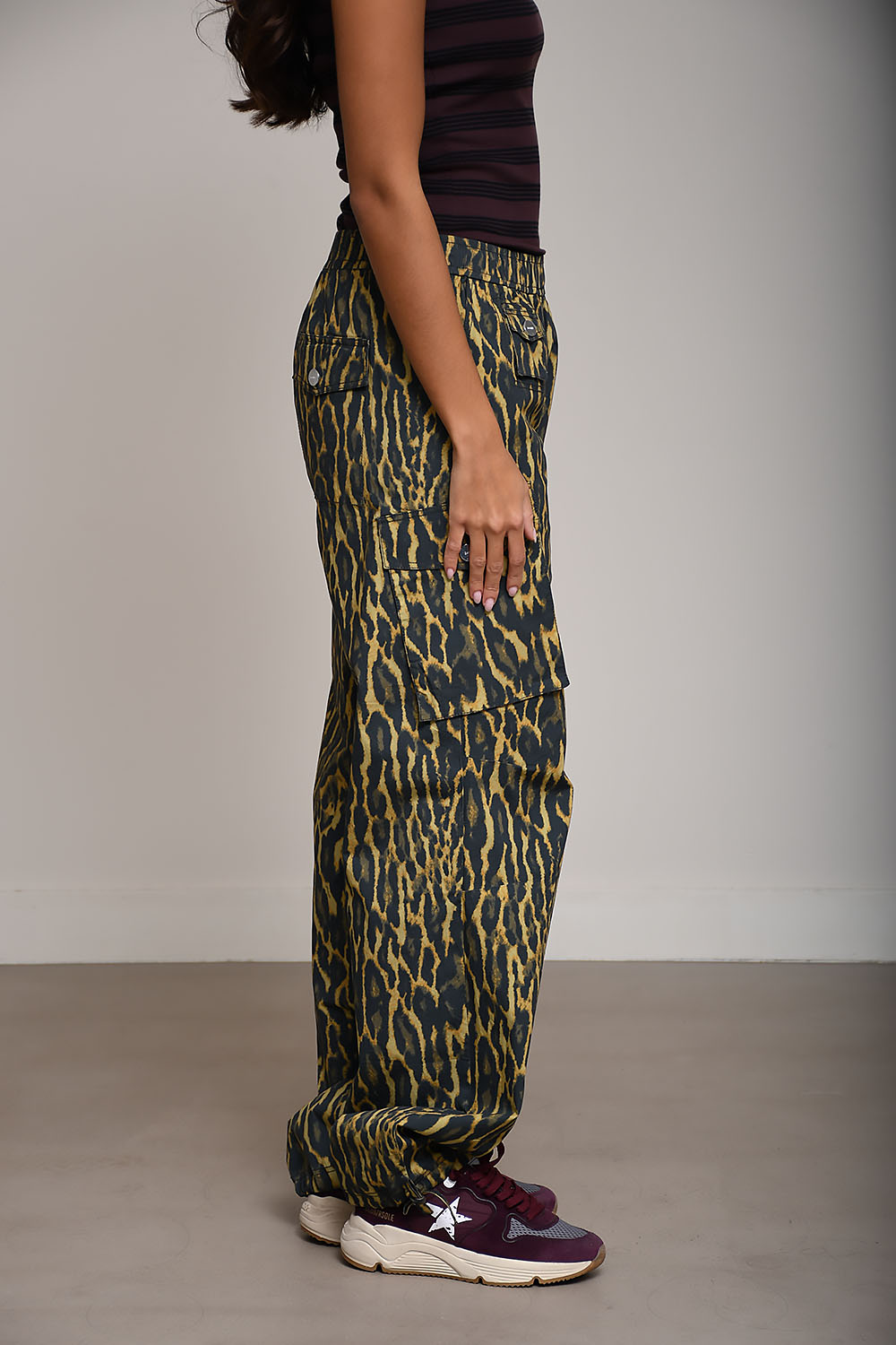 Printed stretch cargo pants - Mayke